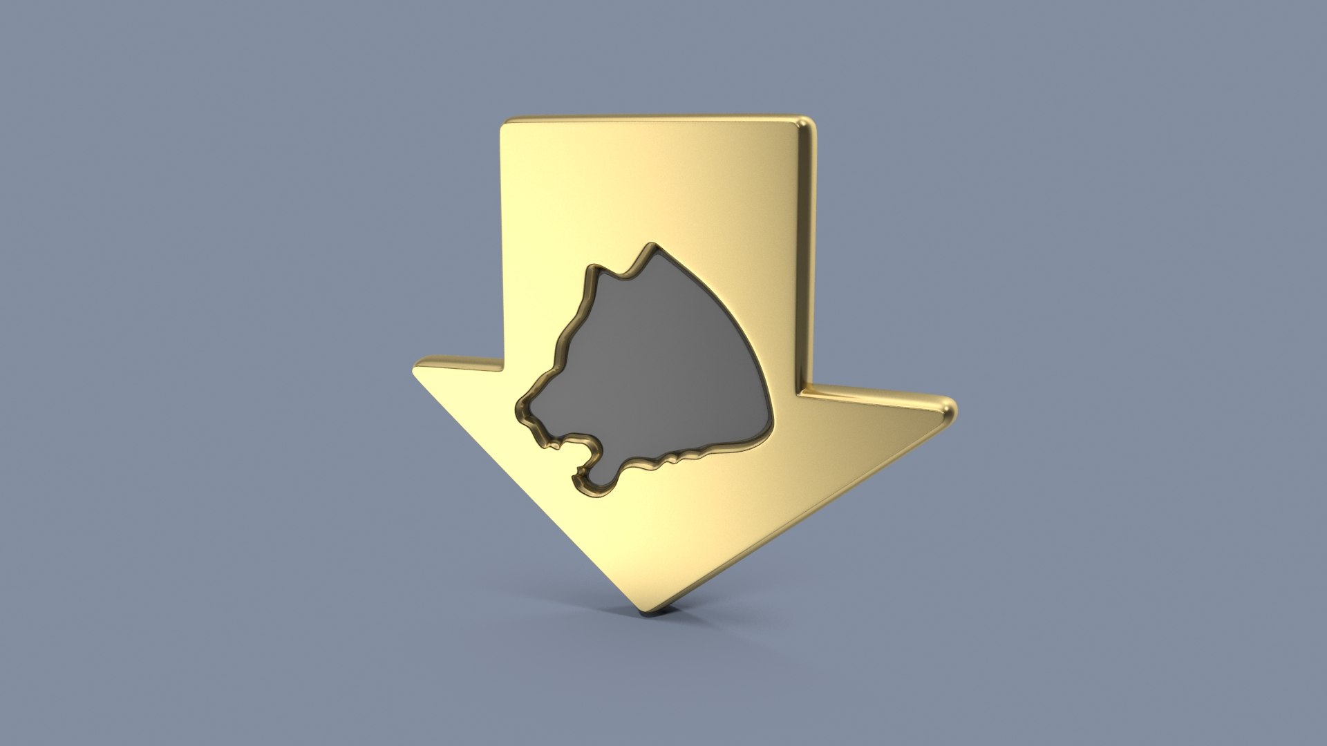 Bear Falling Stock Market Business Symbol Gold 3D Model - TurboSquid ...