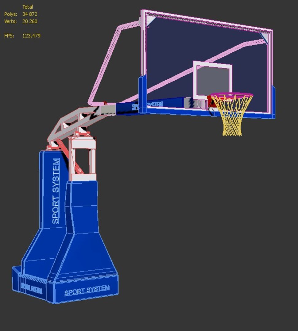Portable Basketball Stand 3D - TurboSquid 1508402