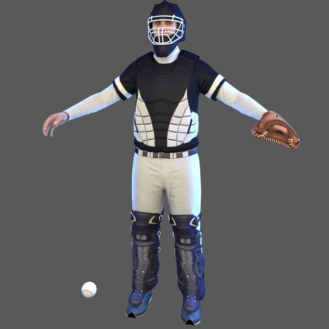 3D Model Baseball Player Ball - TurboSquid 1463490