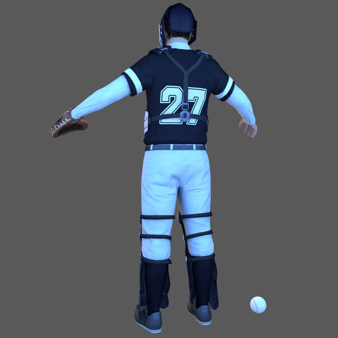 3D Model Baseball Player Ball - TurboSquid 1463490