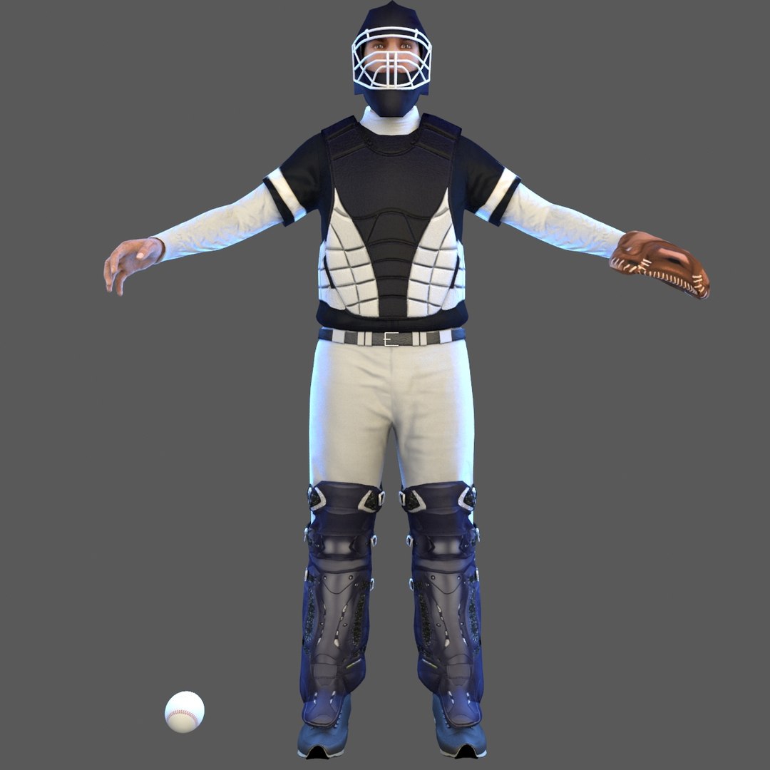 3D Model Baseball Player Ball - TurboSquid 1463490