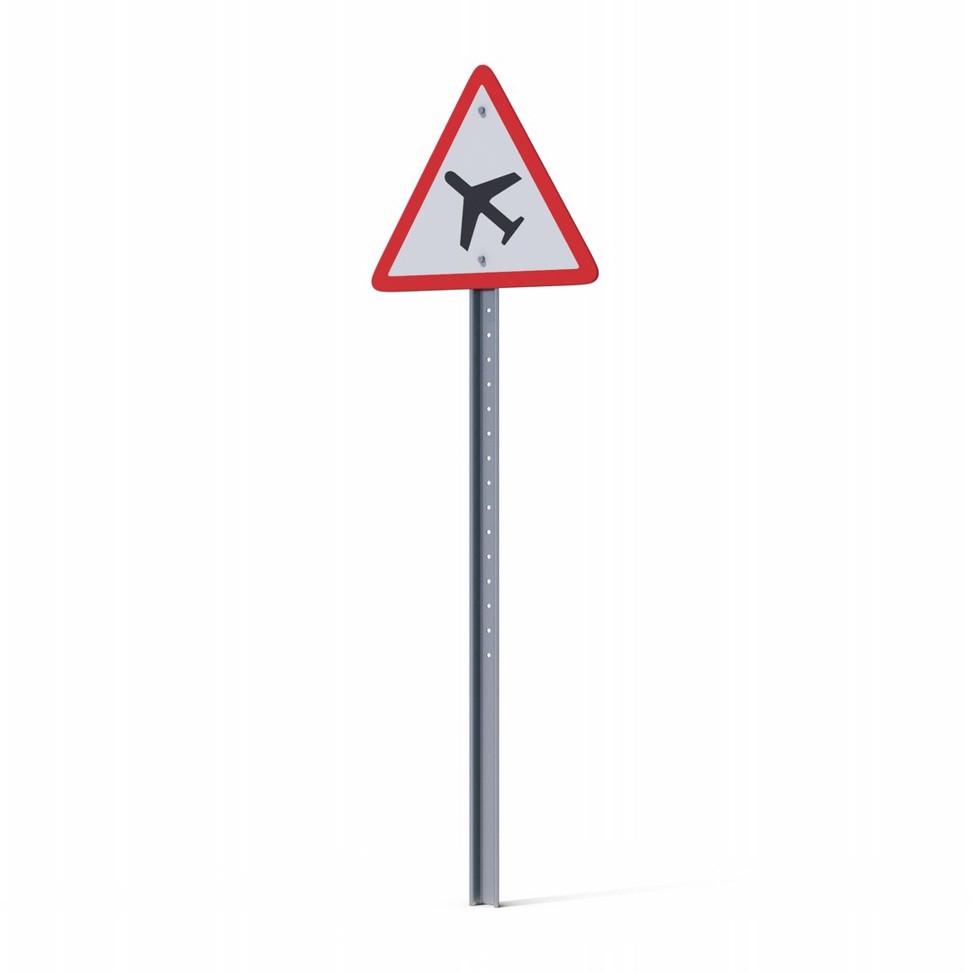 3D Airport Road Sign - TurboSquid 2038647