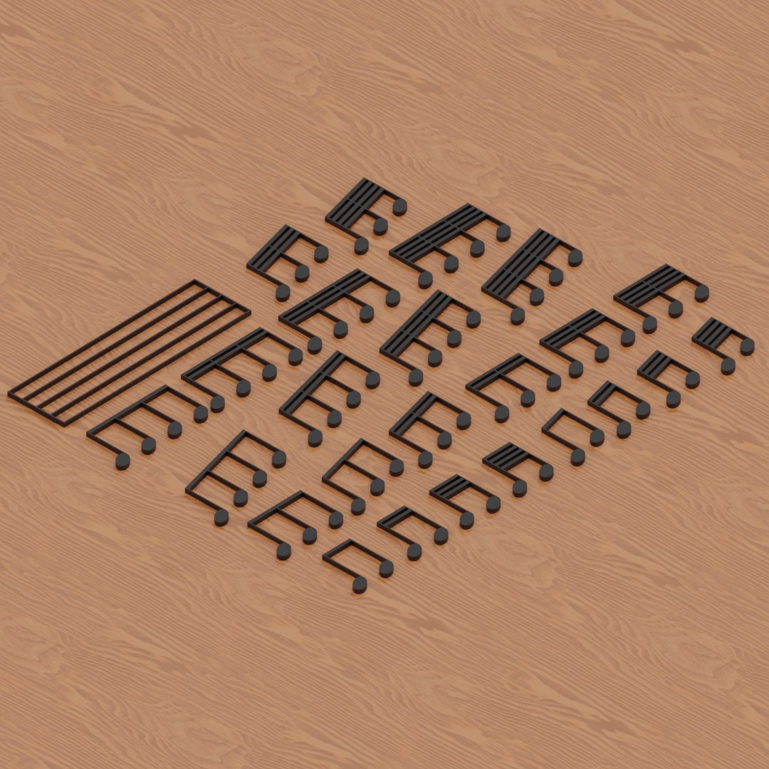 3D Musical Notes 2 Model - TurboSquid 1791889