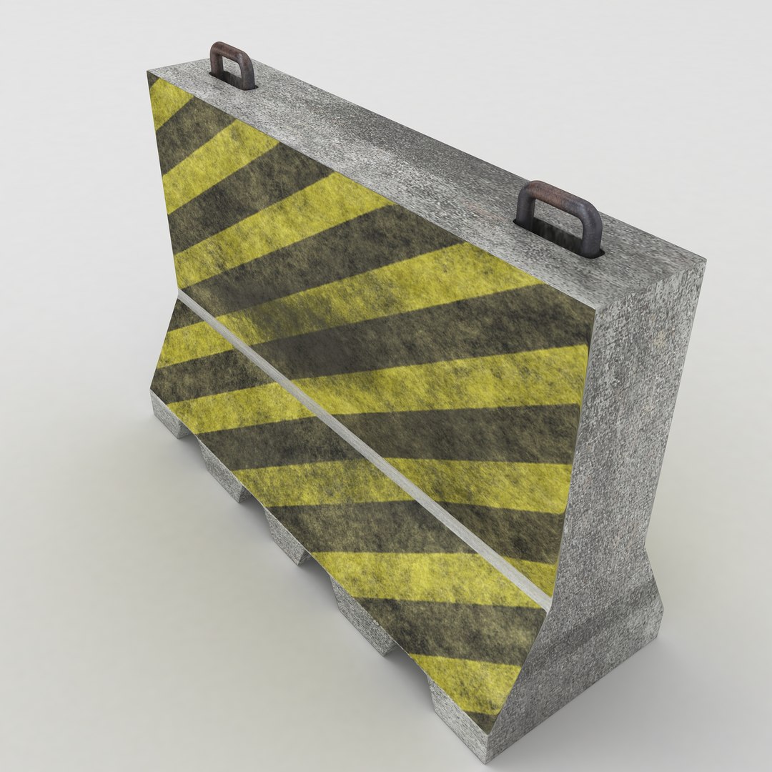 Concrete Barrier 3D Model - TurboSquid 1960348