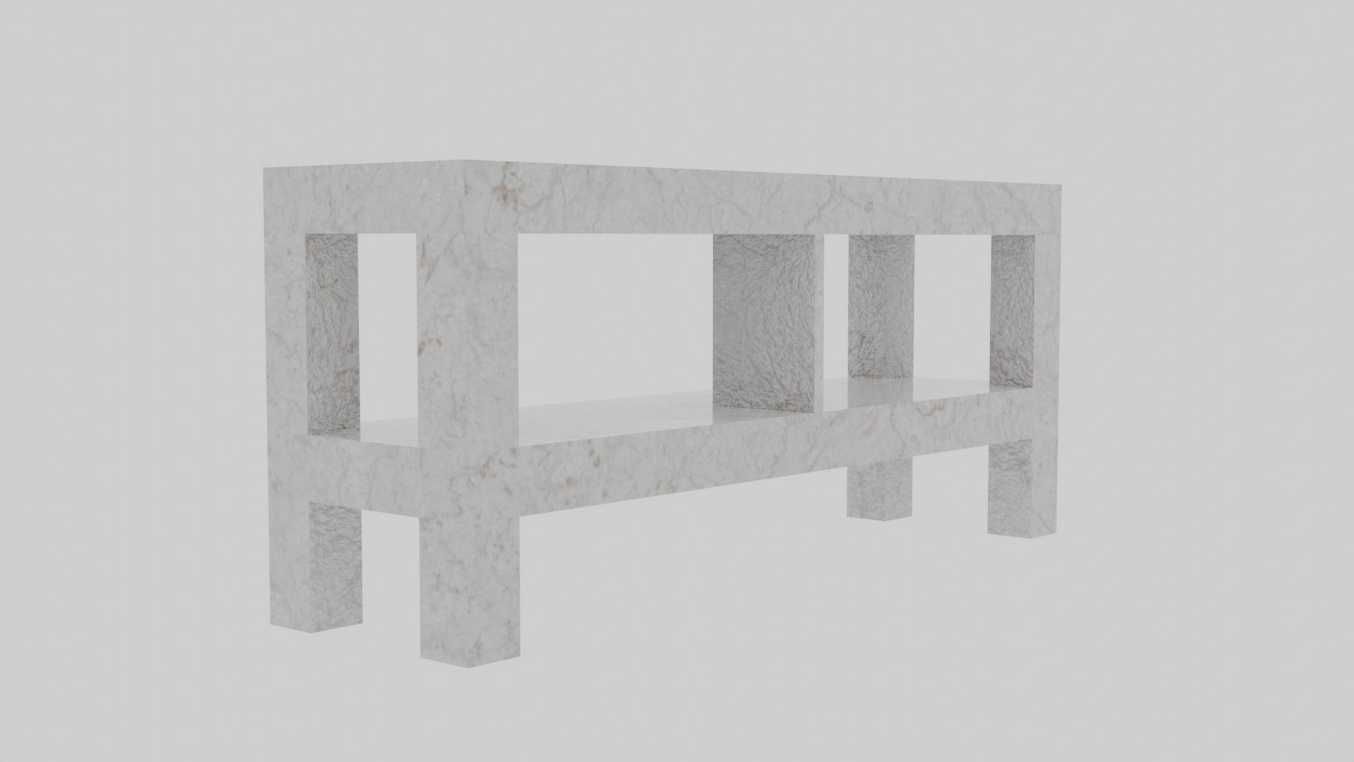 3D White Marble Patterned 2-Storey Television Unit - TurboSquid 2151917