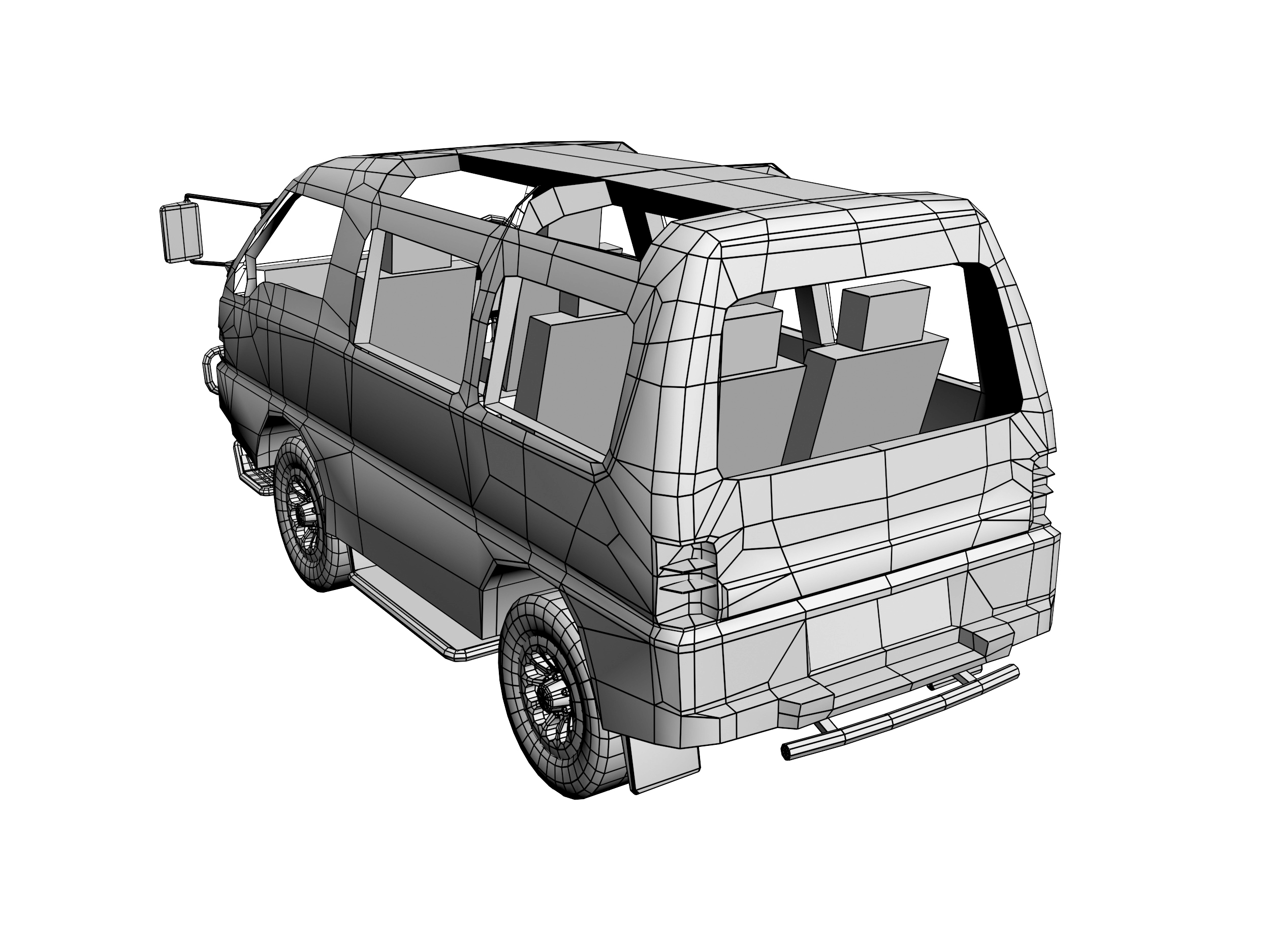 Car - mitsubishi delica 3D model - TurboSquid 1688419