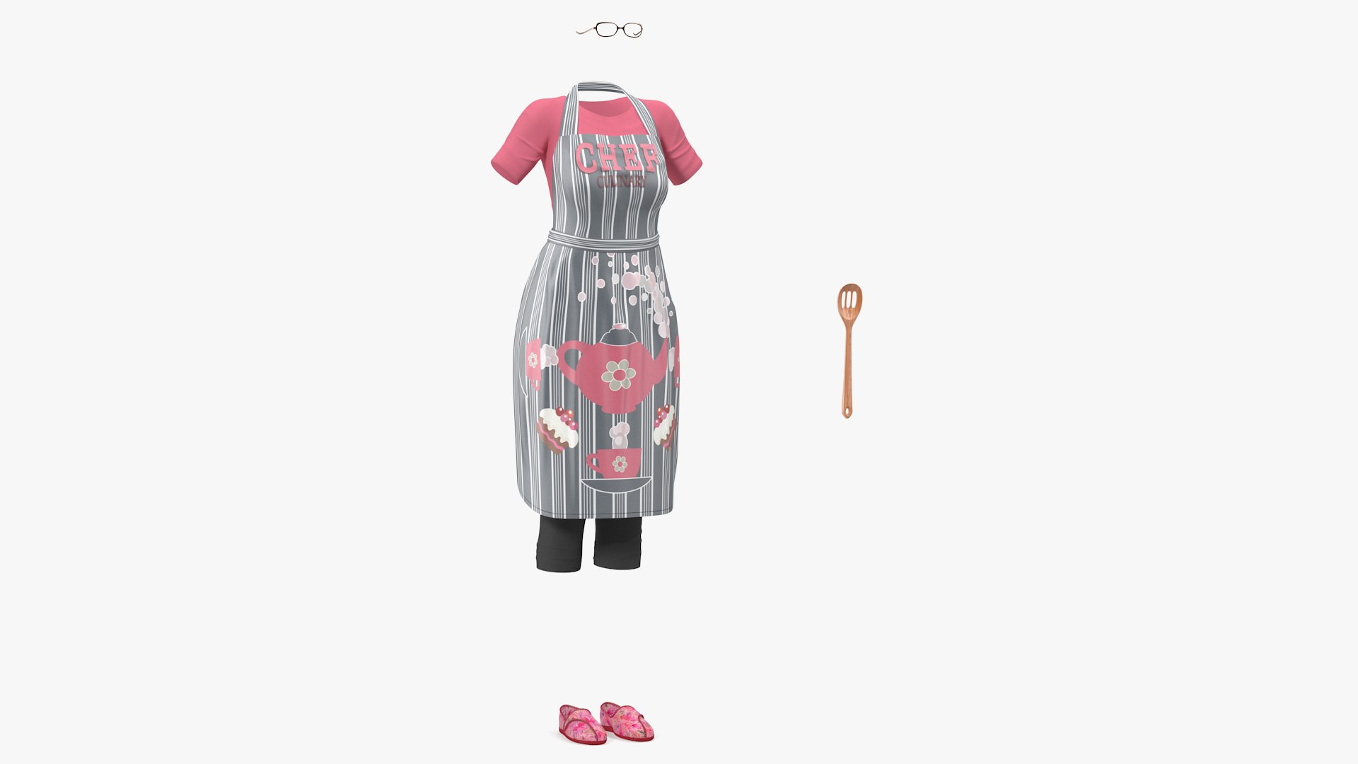 3D Kitchen Clothing Apron - TurboSquid 1601975