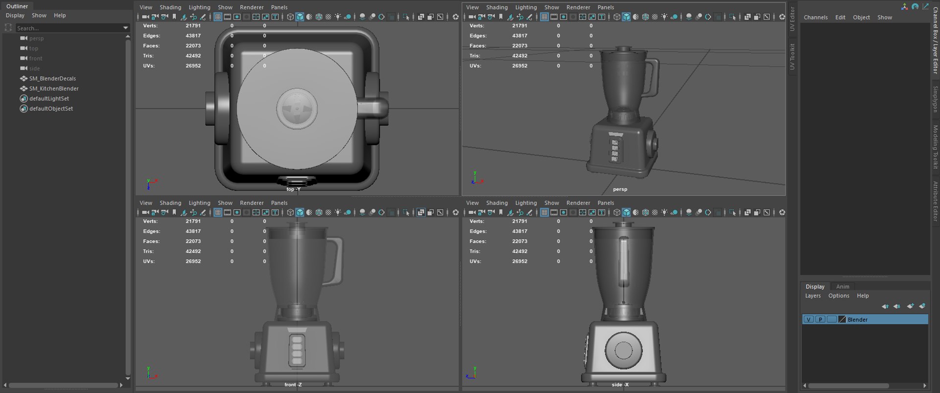 3D Electric Kitchen Blender PBR Game Ready Model - TurboSquid 2119419