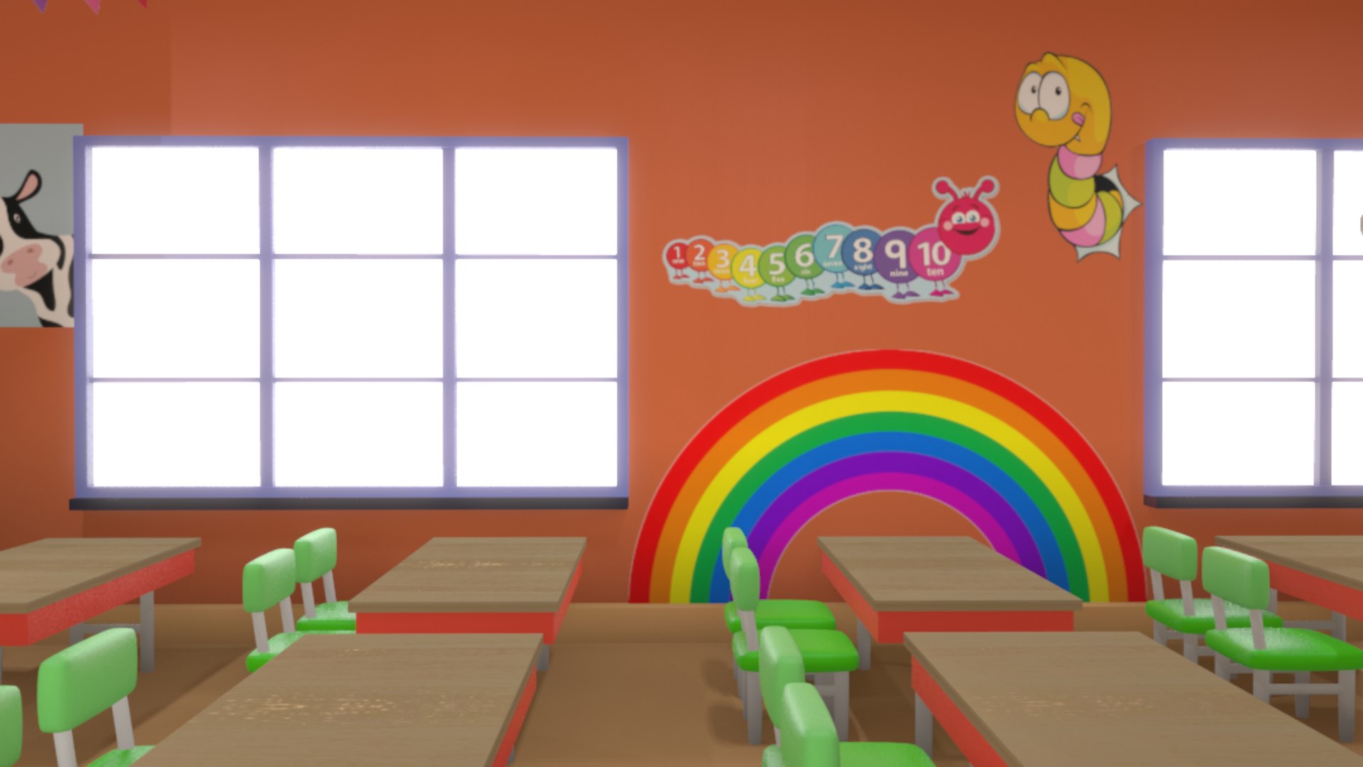 Free CartoonClassRoomInterior 3D Model - TurboSquid 1867360