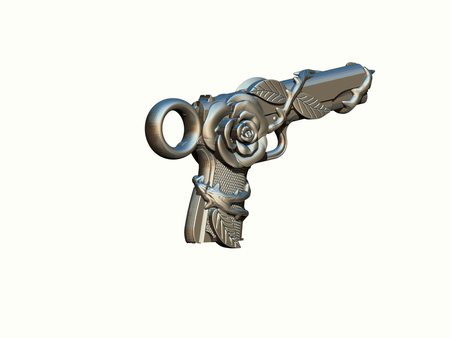 High Detailed Gun Pendant 3D Model - TurboSquid 1775822