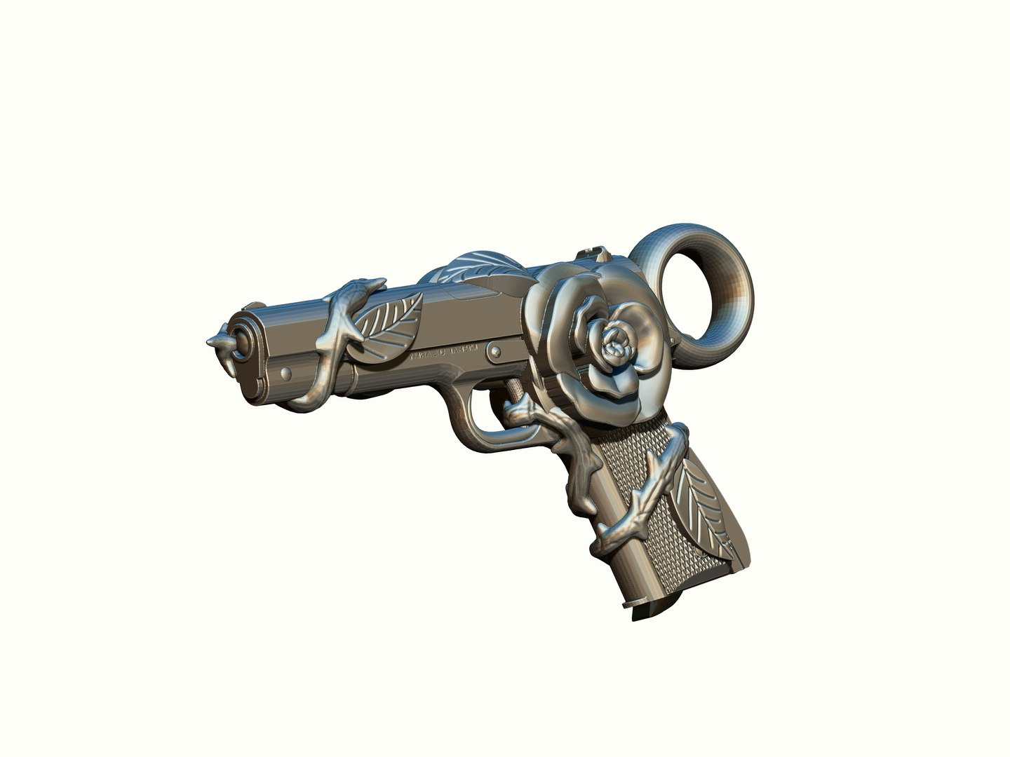 High Detailed Gun Pendant 3D Model - TurboSquid 1775822