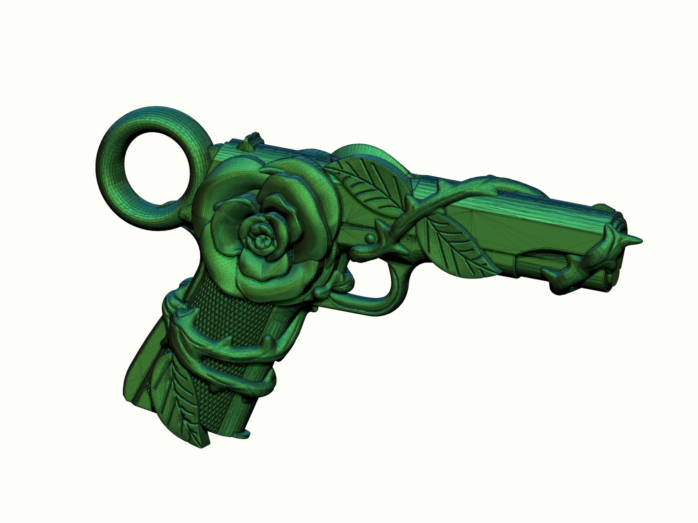 High Detailed Gun Pendant 3D Model - TurboSquid 1775822