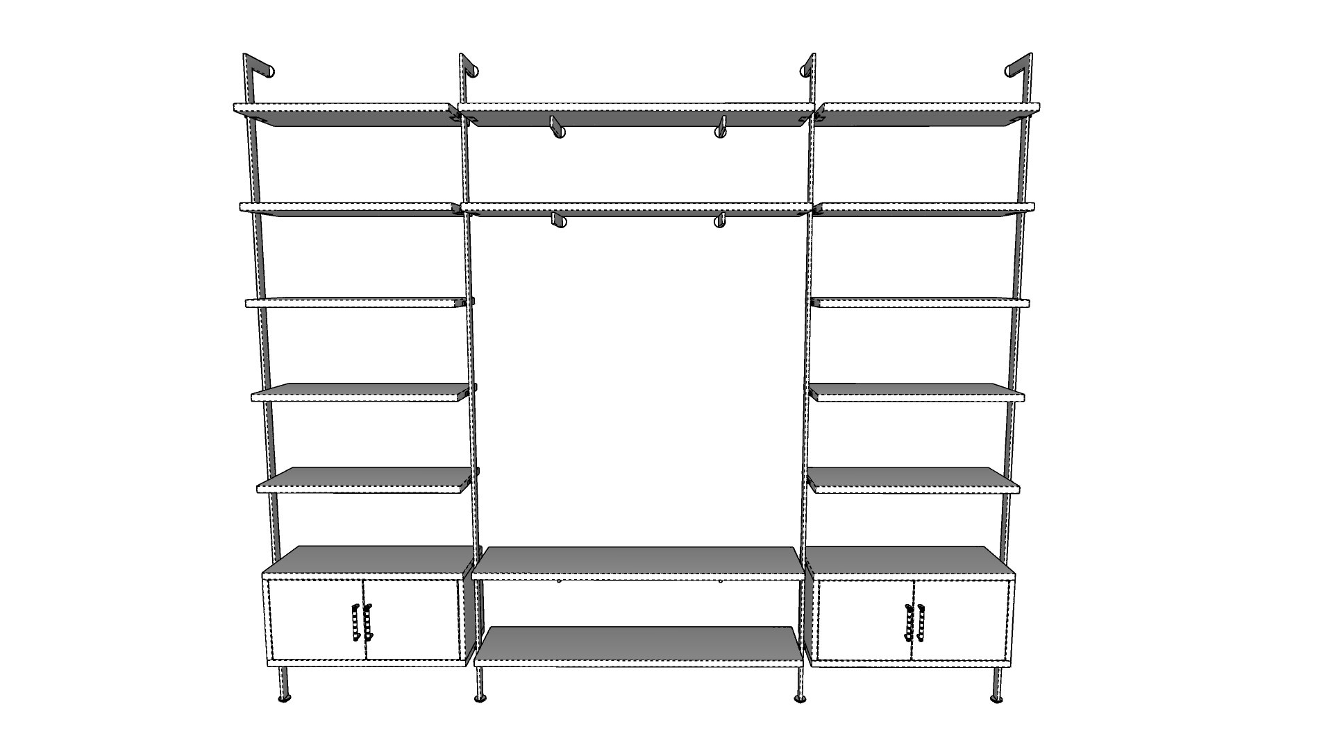3D Holgate Triple Modular Media Unit - TurboSquid 2231239