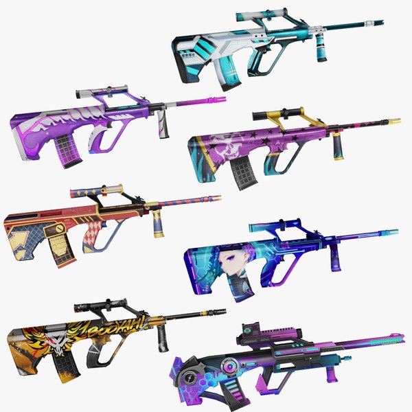 AUG Rifle Game Weapon 7x 3D - TurboSquid 1832576