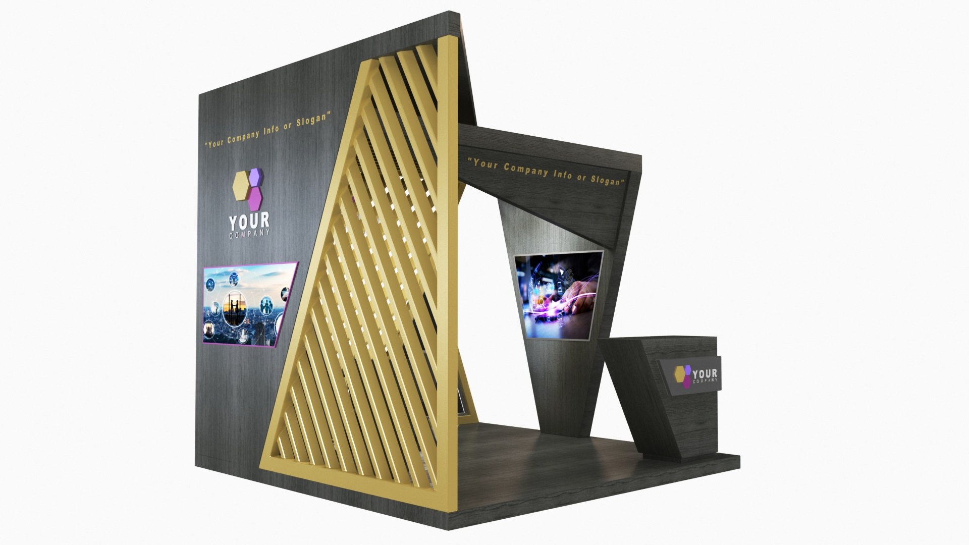 3D Futuristic Exhibition Stand Collection 10 - TurboSquid 1903992