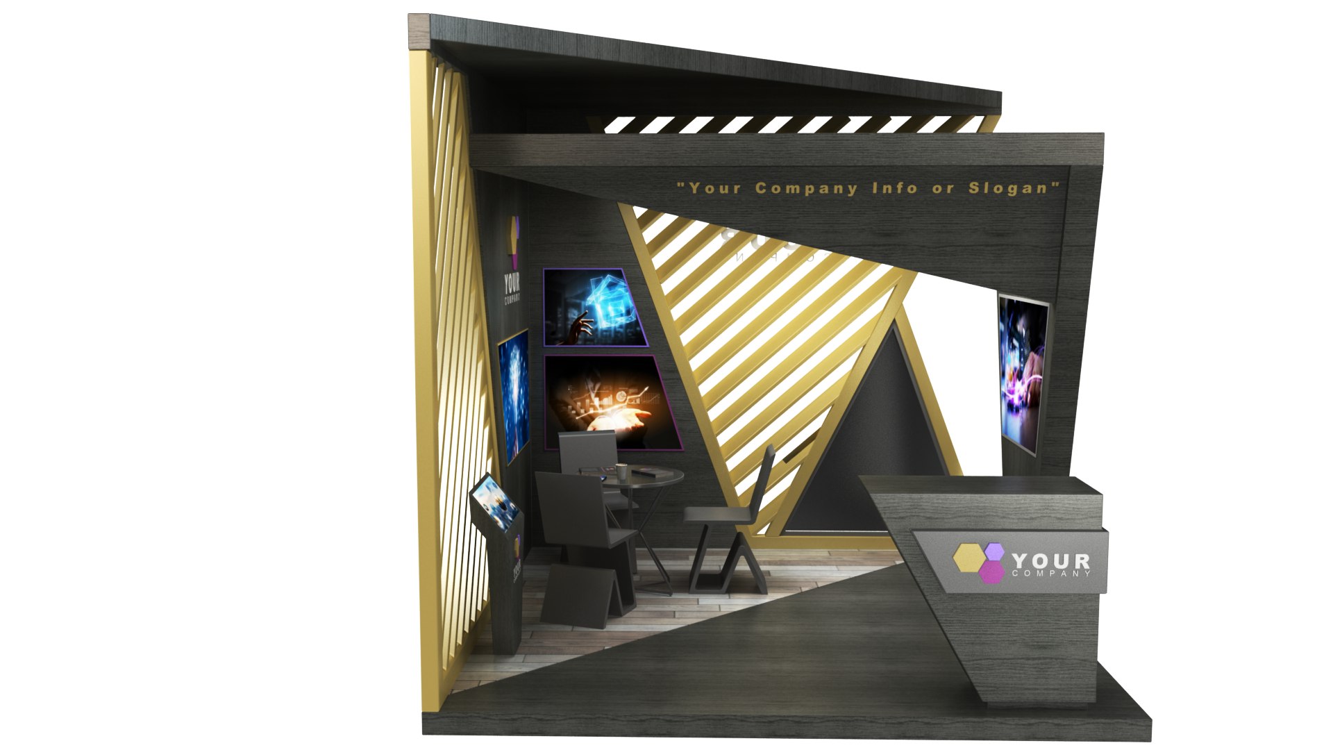 3D Futuristic Exhibition Stand Collection 10 - TurboSquid 1903992