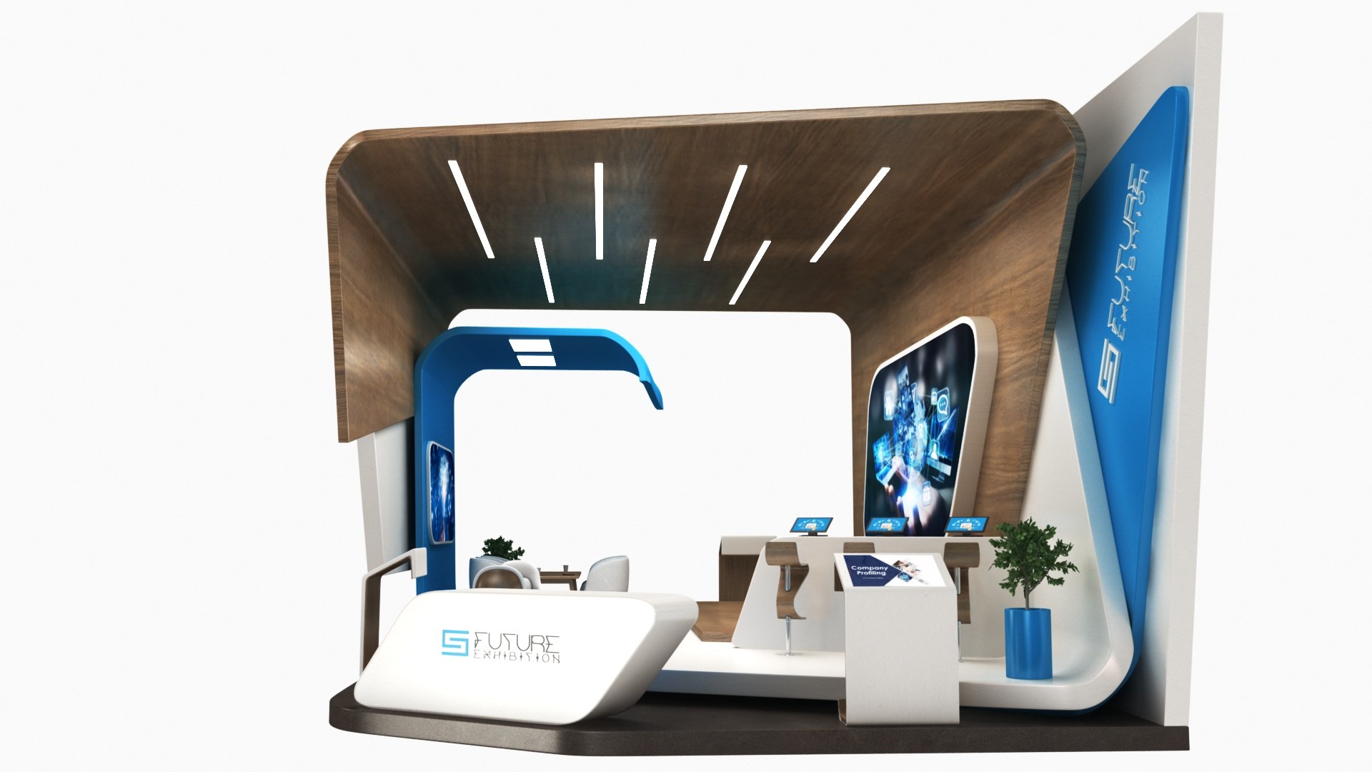 3D Futuristic Exhibition Stand Collection 10 - TurboSquid 1903992
