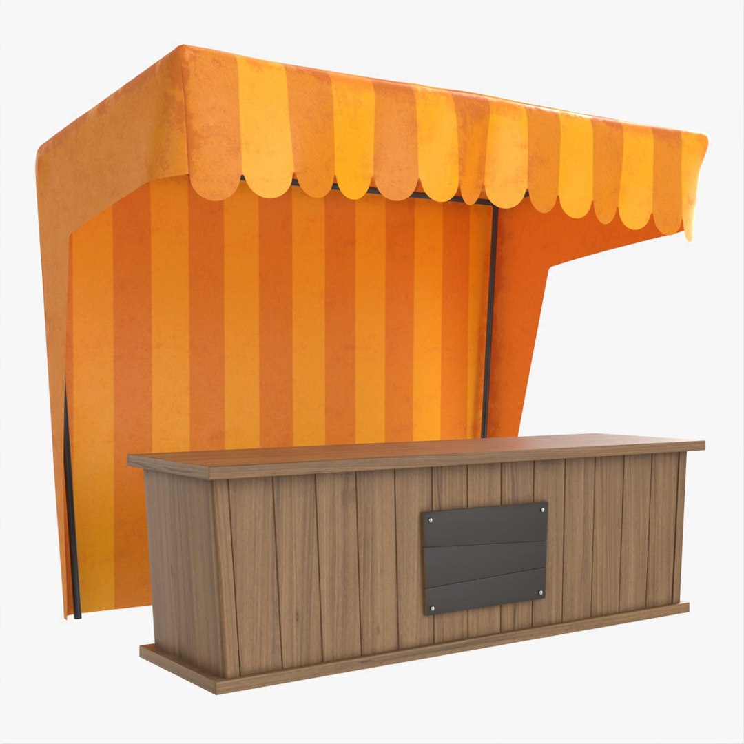 3D Market Fair Stall With Canopy 02 - TurboSquid 2055399