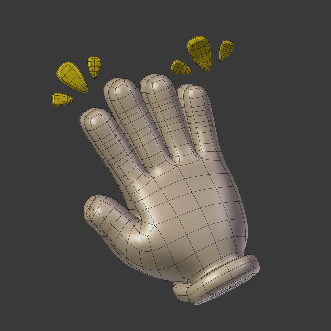 Cartoon hand model - TurboSquid 1582616