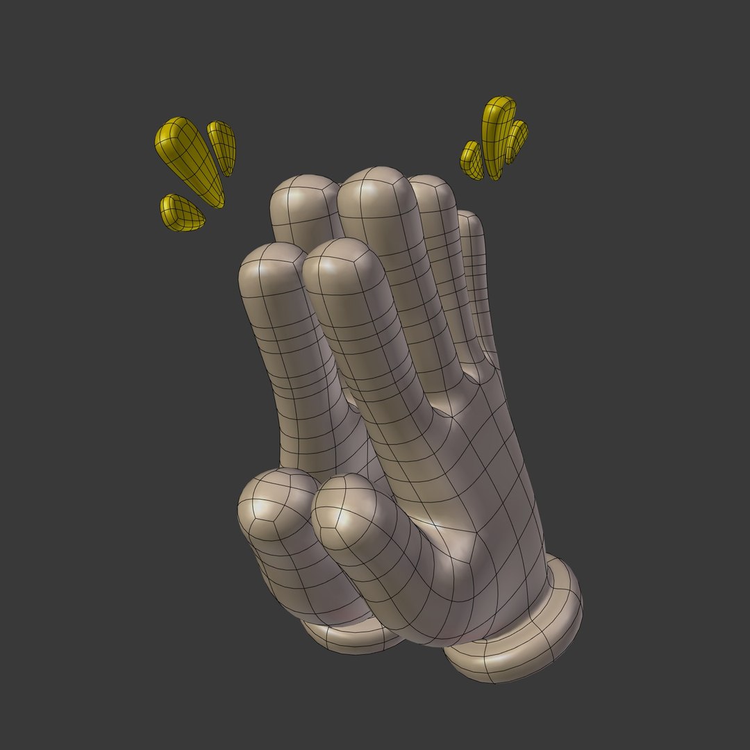 Cartoon hand model - TurboSquid 1582616