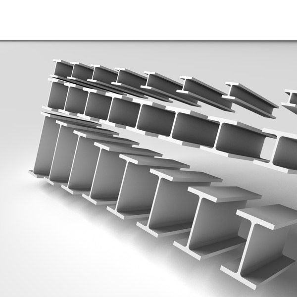 metal beams h e 3d model