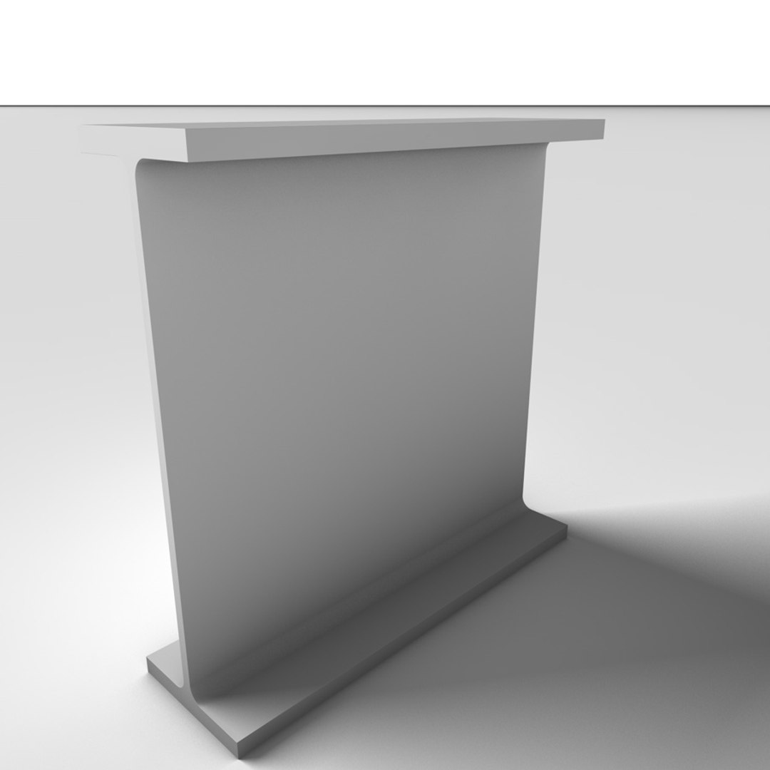 metal beams h e 3d model