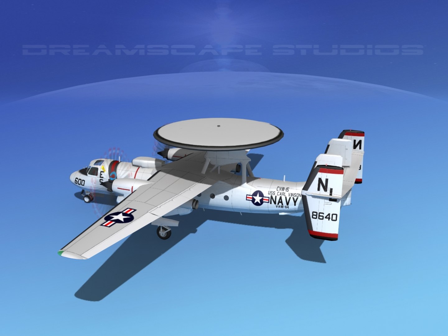3d Model Grumman E-2c Hawkeye