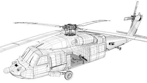 uh-60 blackhawk 3d model