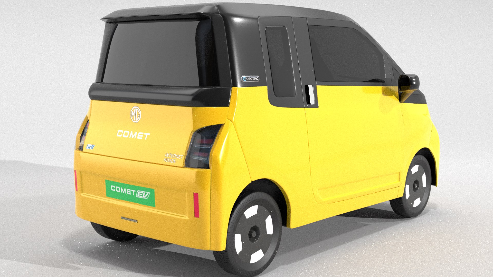 MG Comet Electrick Car Yellow 3D Model - TurboSquid 2186260