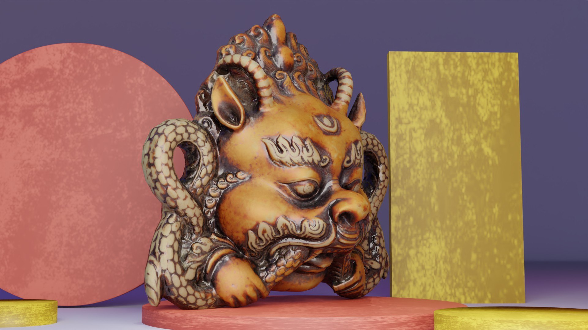 Union Of The Sun And Moon Sculpt Low-poly 3D Model - TurboSquid 1803517