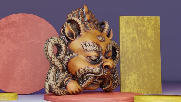 Union of the Sun and Moon sculpt low-poly 3D model - TurboSquid 1803517