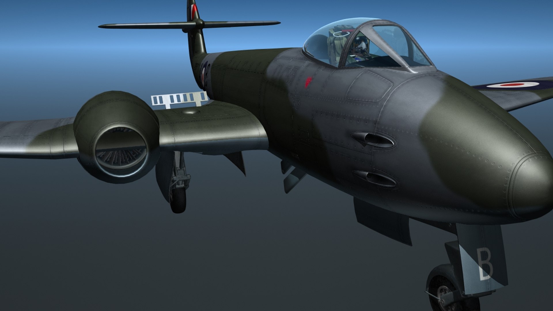 Lwo Gloster Meteor Jet Fighter
