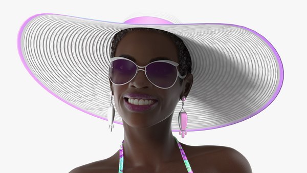 어두운 피부 비키니 소녀 서있는 포즈 3D 모델 - TurboSquid 1658730