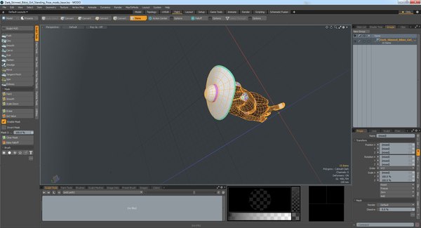 어두운 피부 비키니 소녀 서있는 포즈 3D 모델 - TurboSquid 1658730