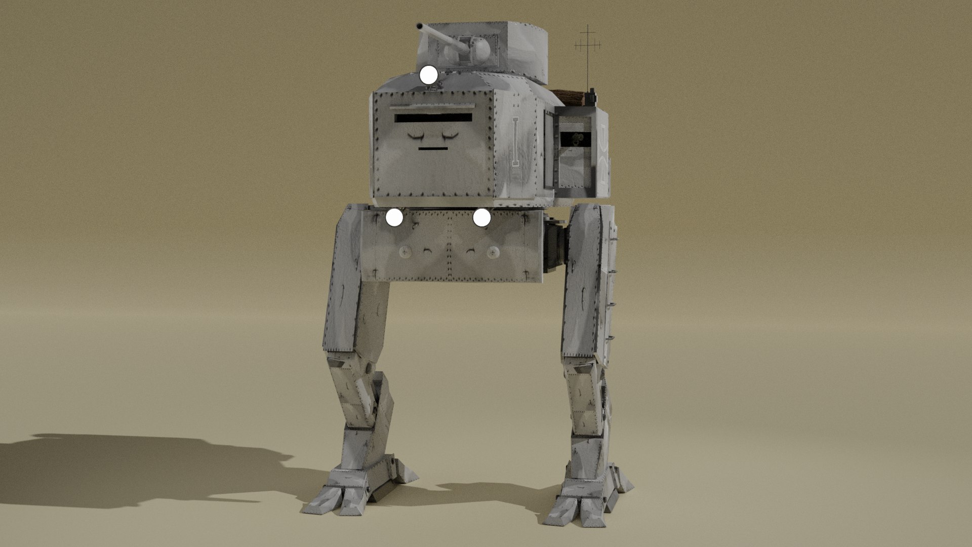 3D Panzer Mech Walker With RIG And LOWPOLY Winter Camo - TurboSquid 1993393
