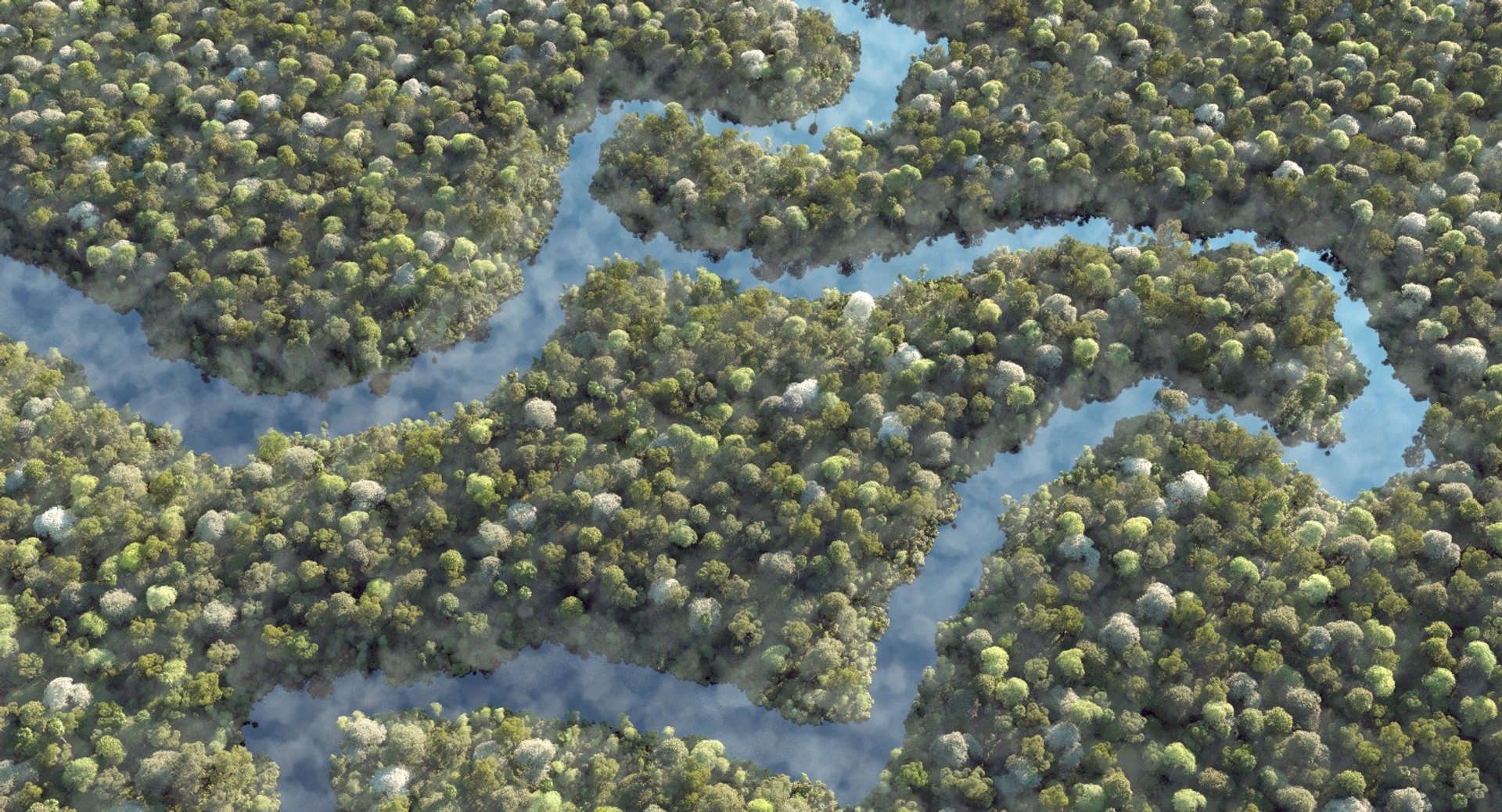 3D Scene Amazon River Model - TurboSquid 1248195