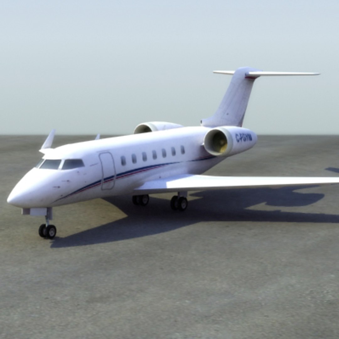 3d Bombardier Challenger Business Jet Model