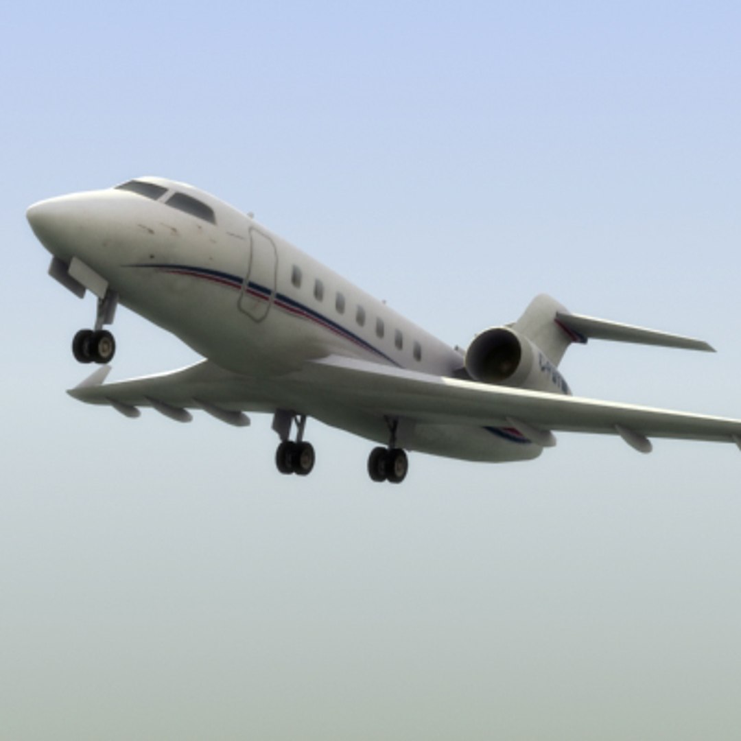 3d Bombardier Challenger Business Jet Model