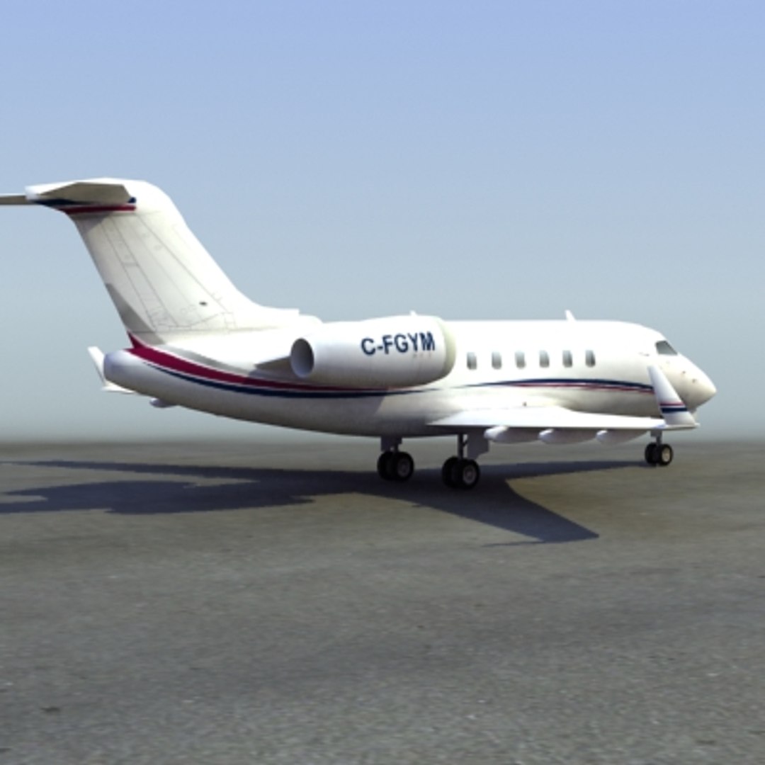 3d Bombardier Challenger Business Jet Model