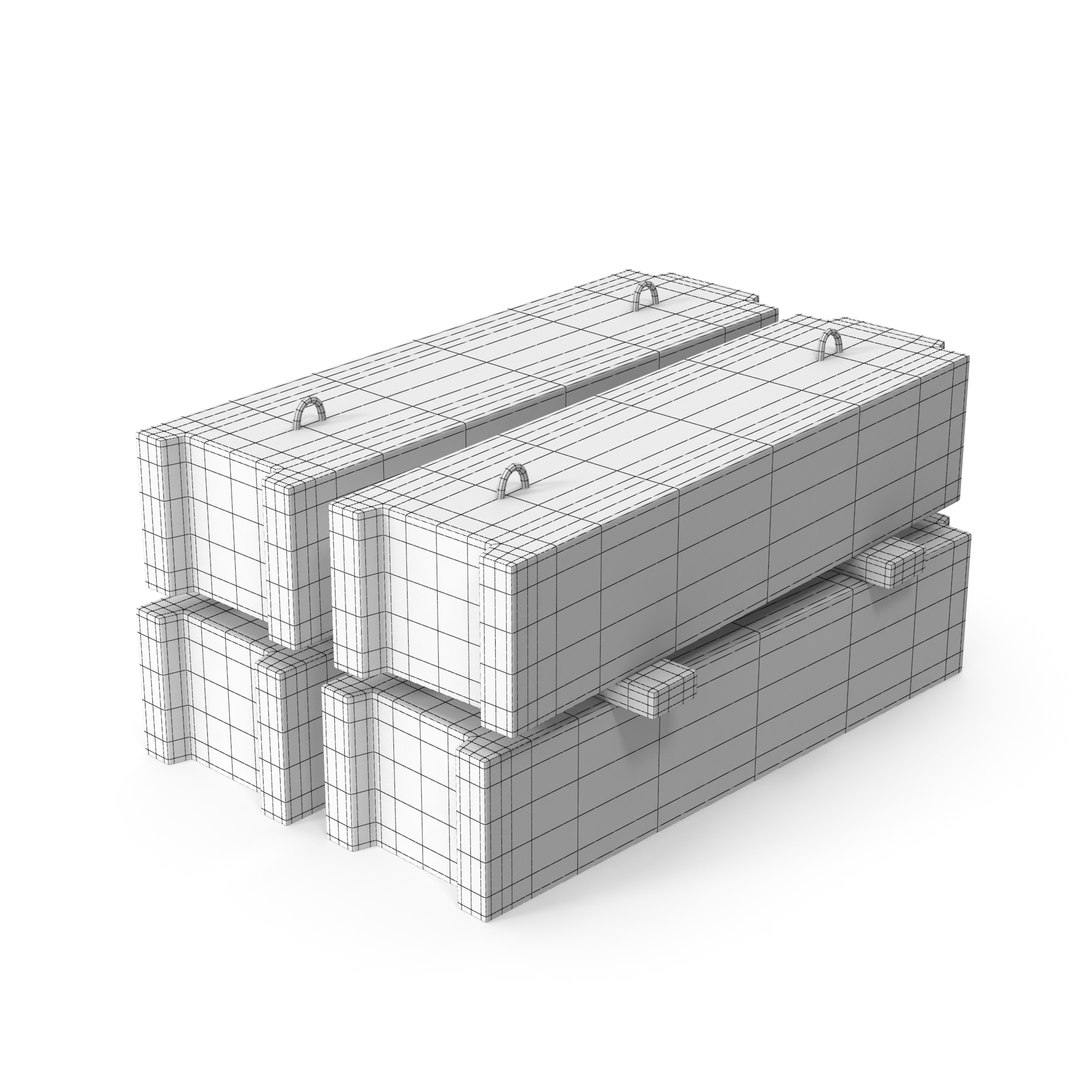 3D Concrete Blocks Model - TurboSquid 2029213