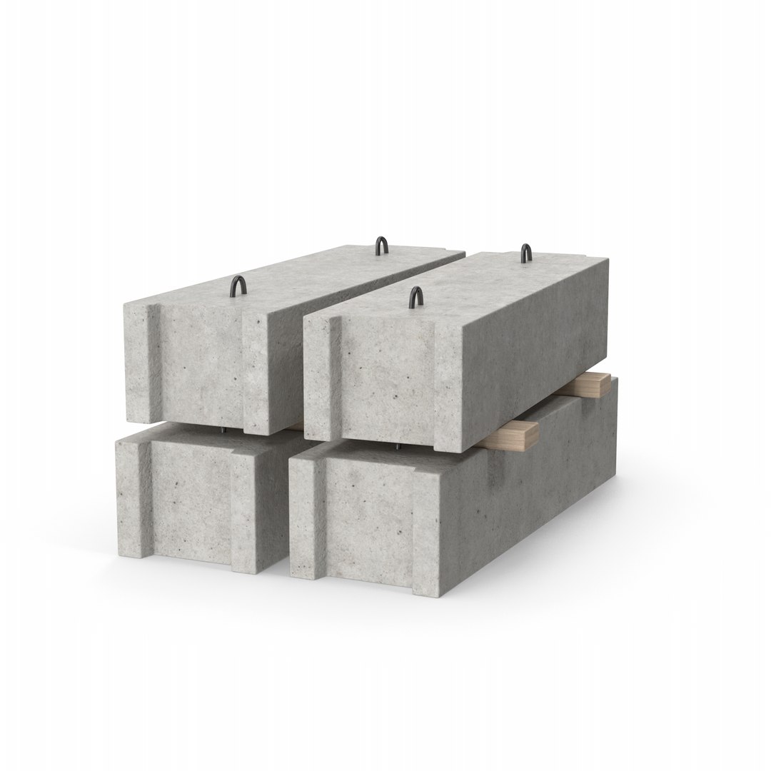 3D Concrete Blocks Model - TurboSquid 2029213