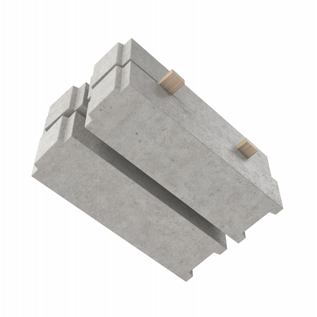 3D Concrete Blocks Model - TurboSquid 2029213