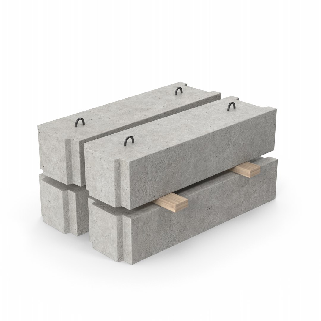 3D Concrete Blocks Model - TurboSquid 2029213
