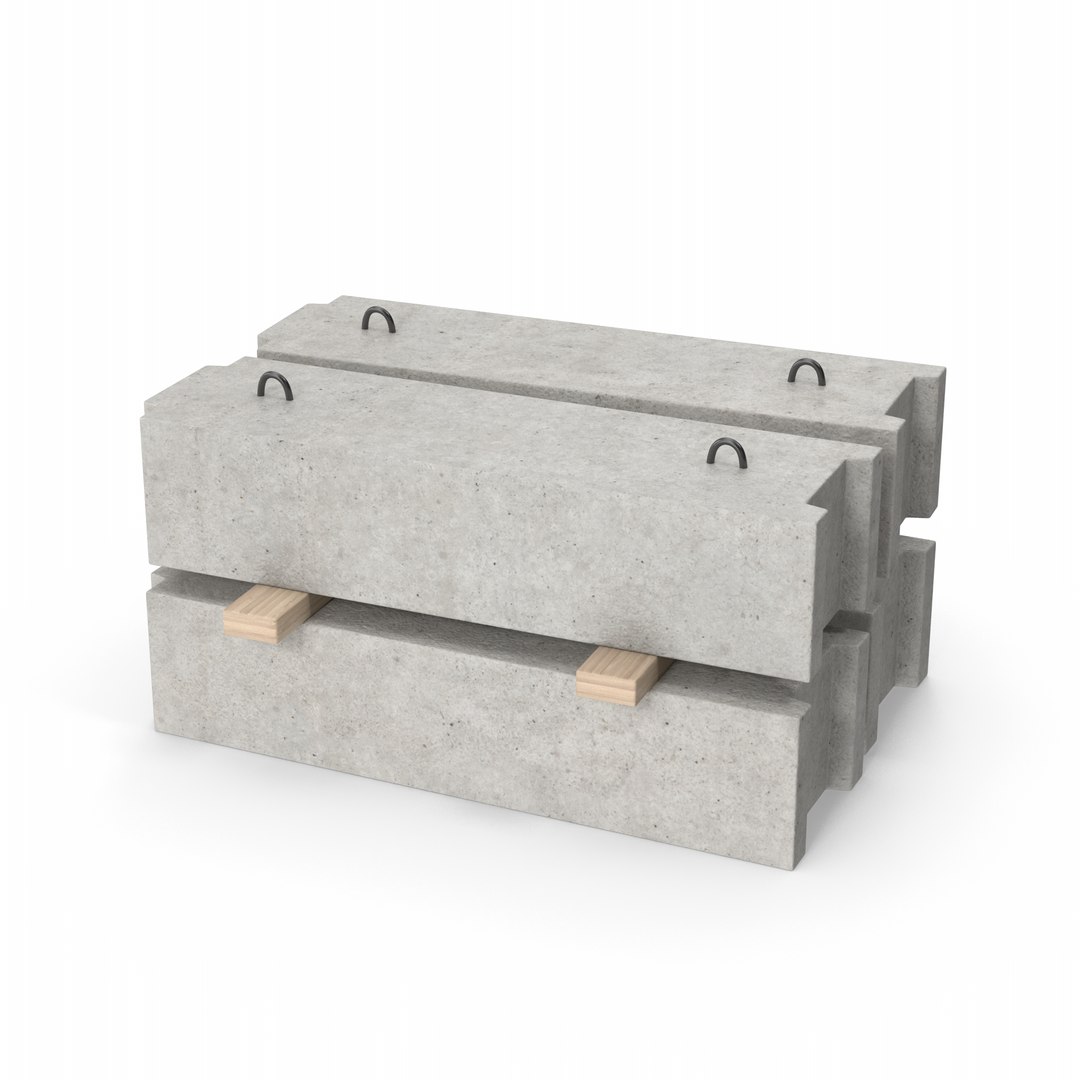 3D Concrete Blocks Model - TurboSquid 2029213