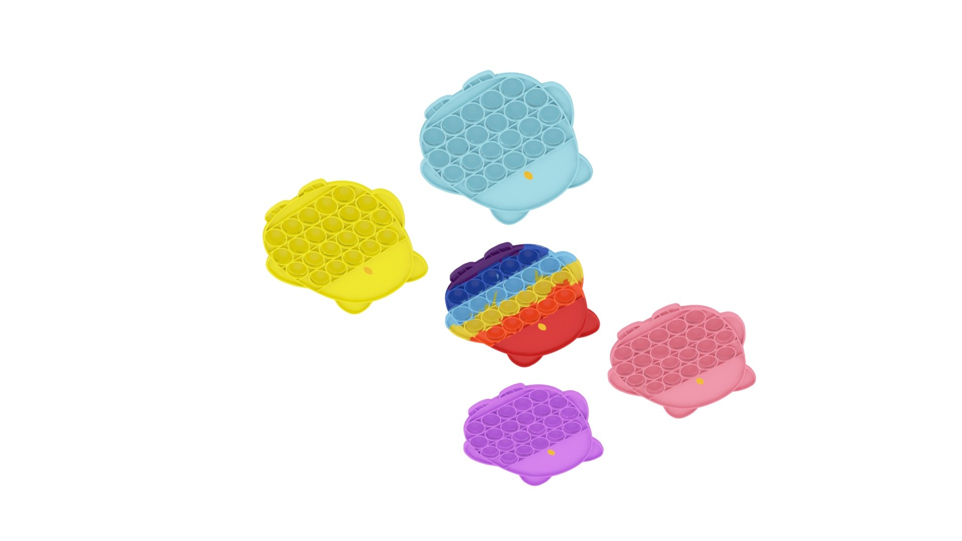 Owl Pop It Fidget Toys Set 3D - TurboSquid 1779076