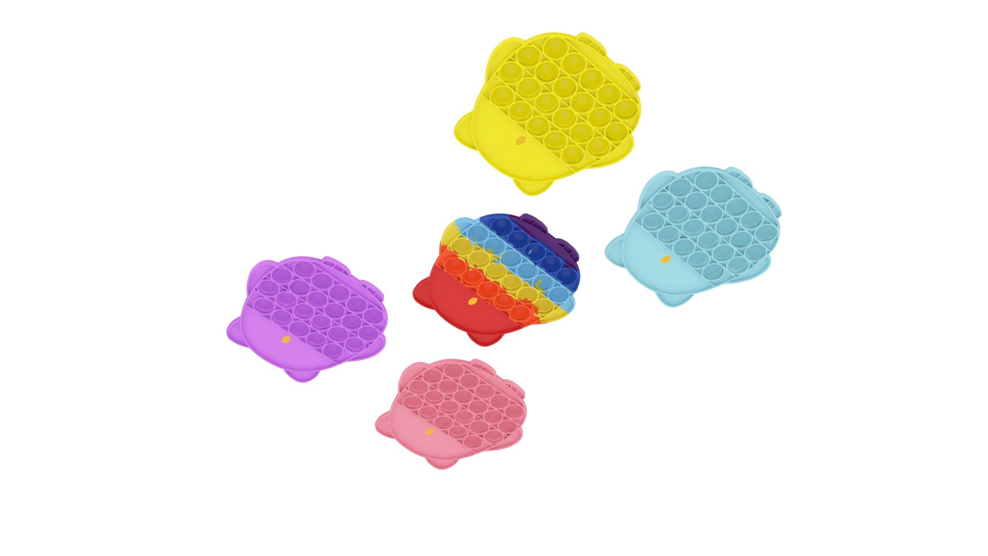 Owl Pop It Fidget Toys Set 3D - TurboSquid 1779076