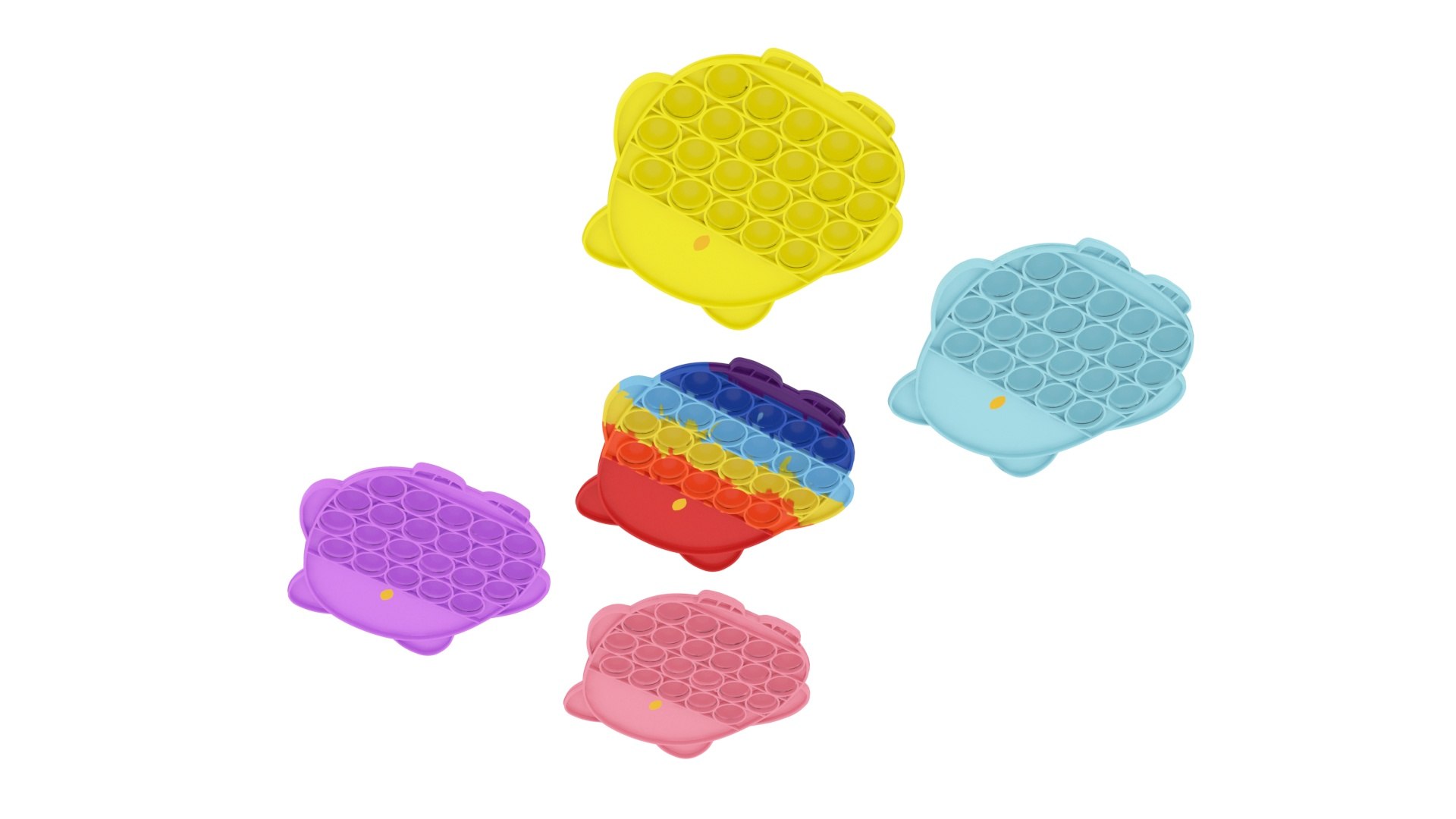 Owl Pop It Fidget Toys Set 3D - TurboSquid 1779076