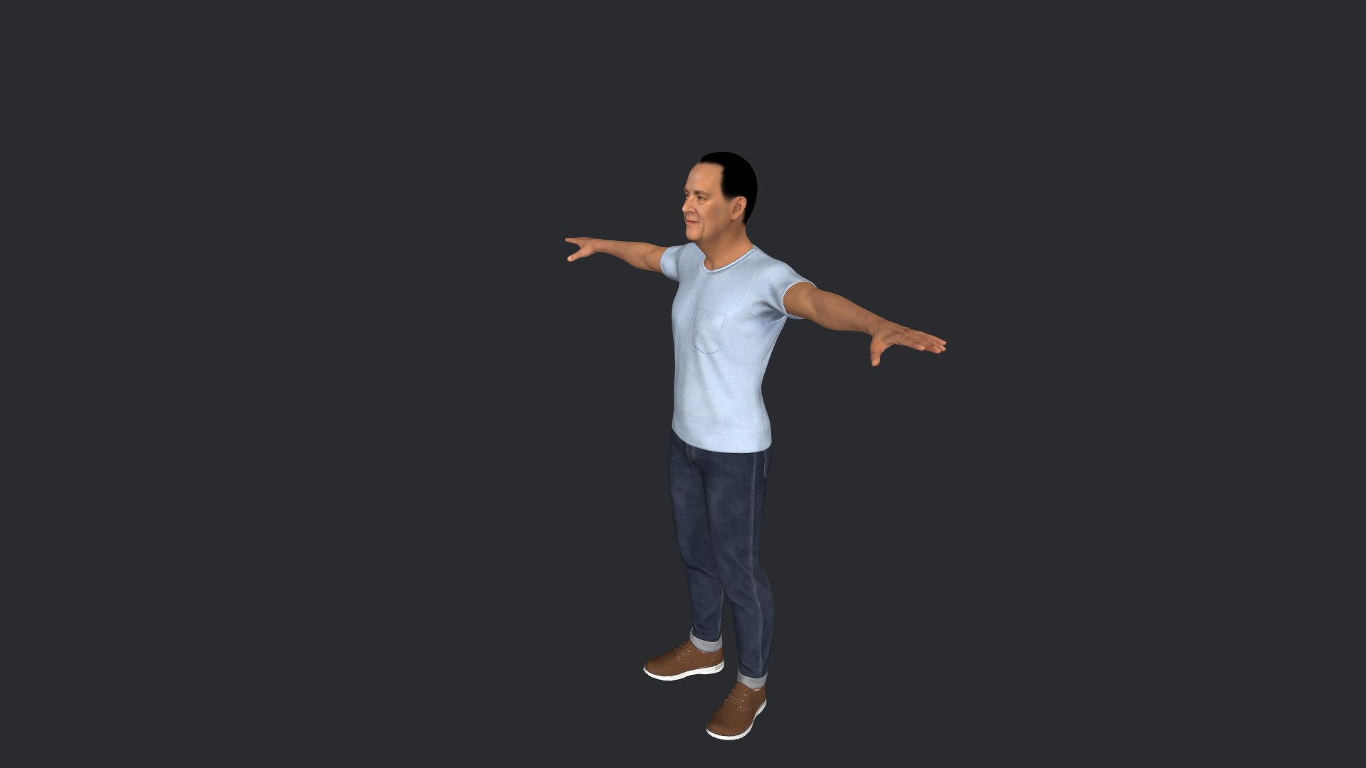 3D Tom Hanks Hyper Realistic Full Body Fully Rigged 3D Character ...