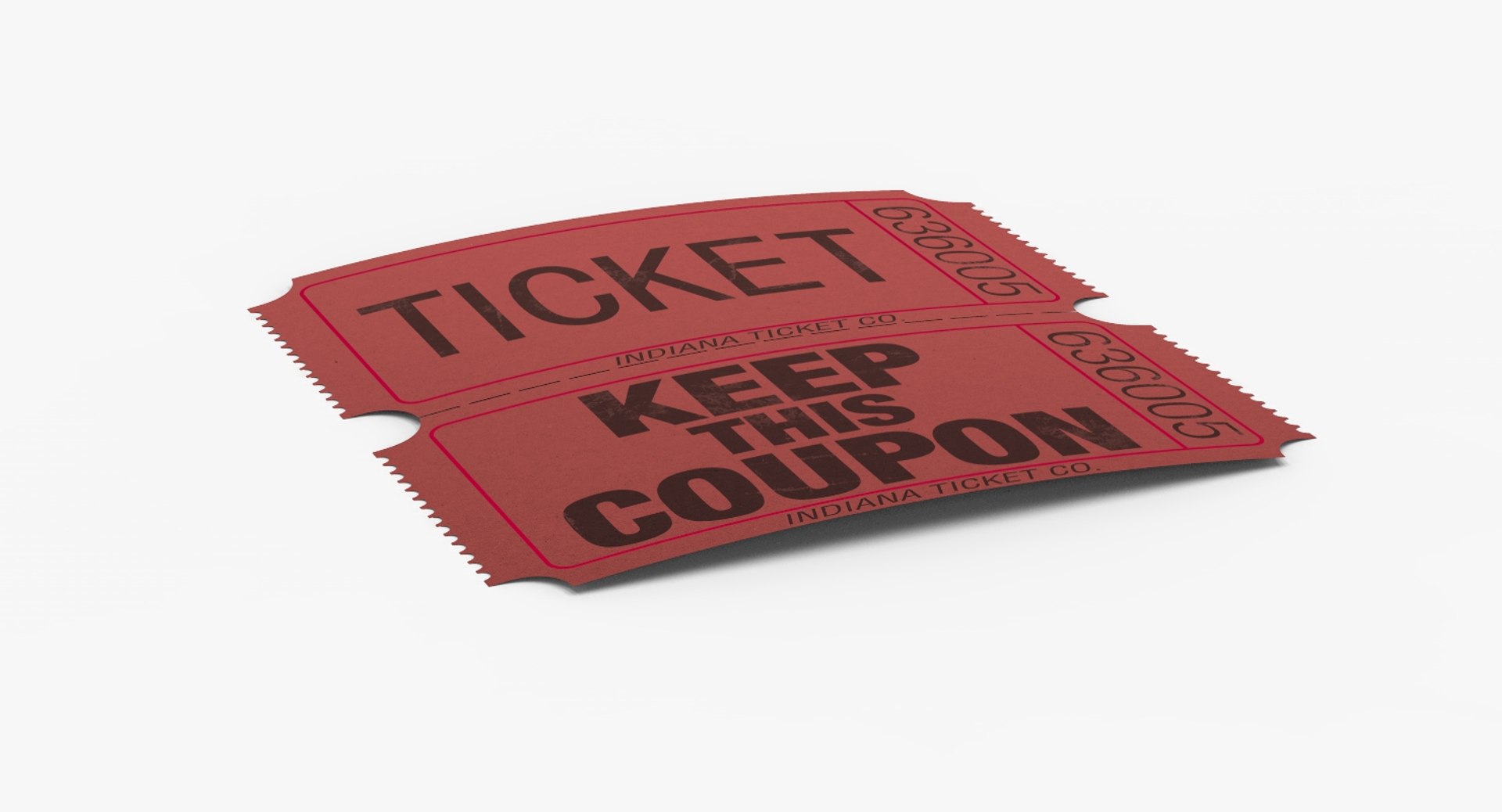 3D ticket pass model - TurboSquid 1371280