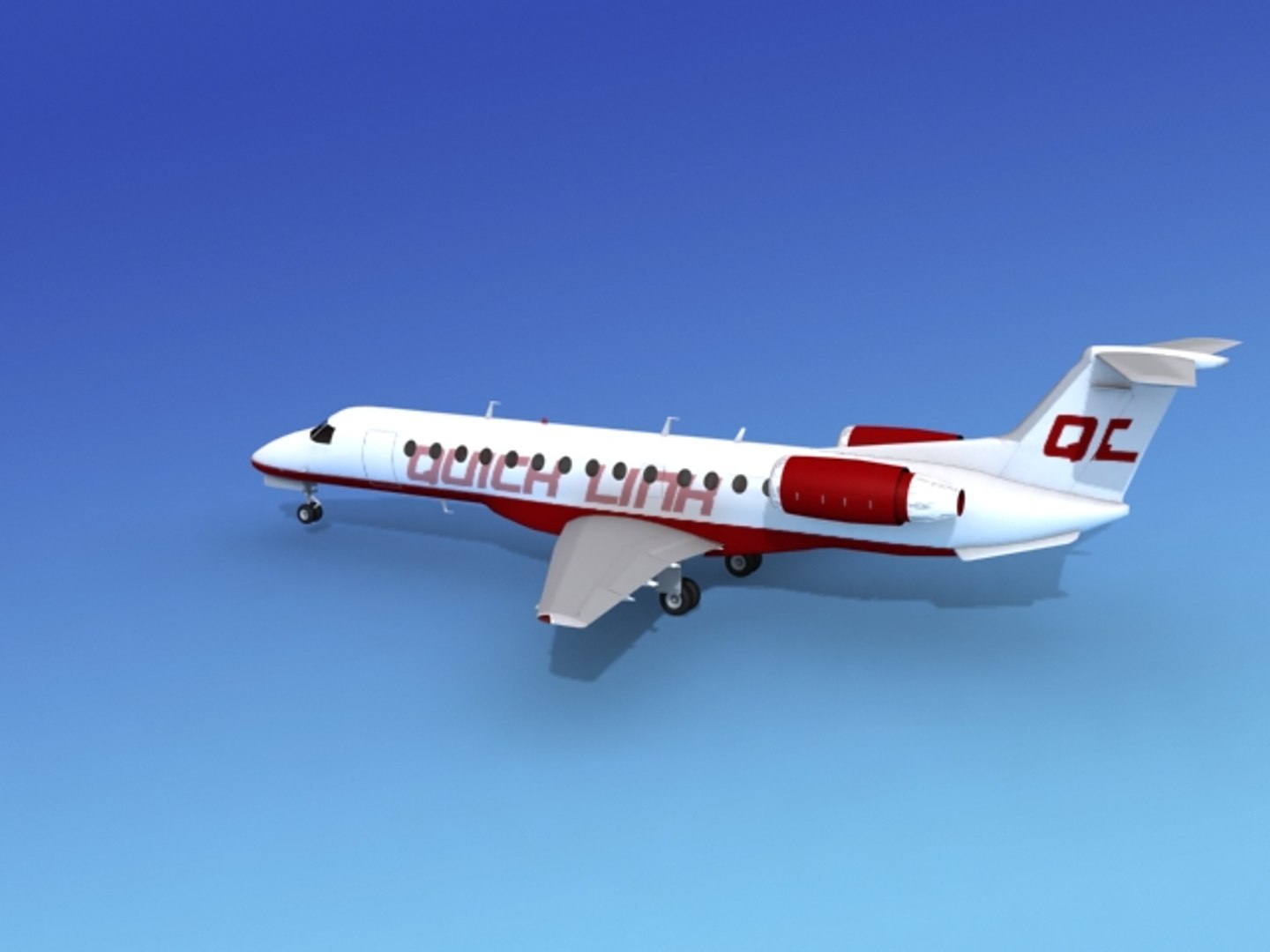 3d Model Embraer Erj